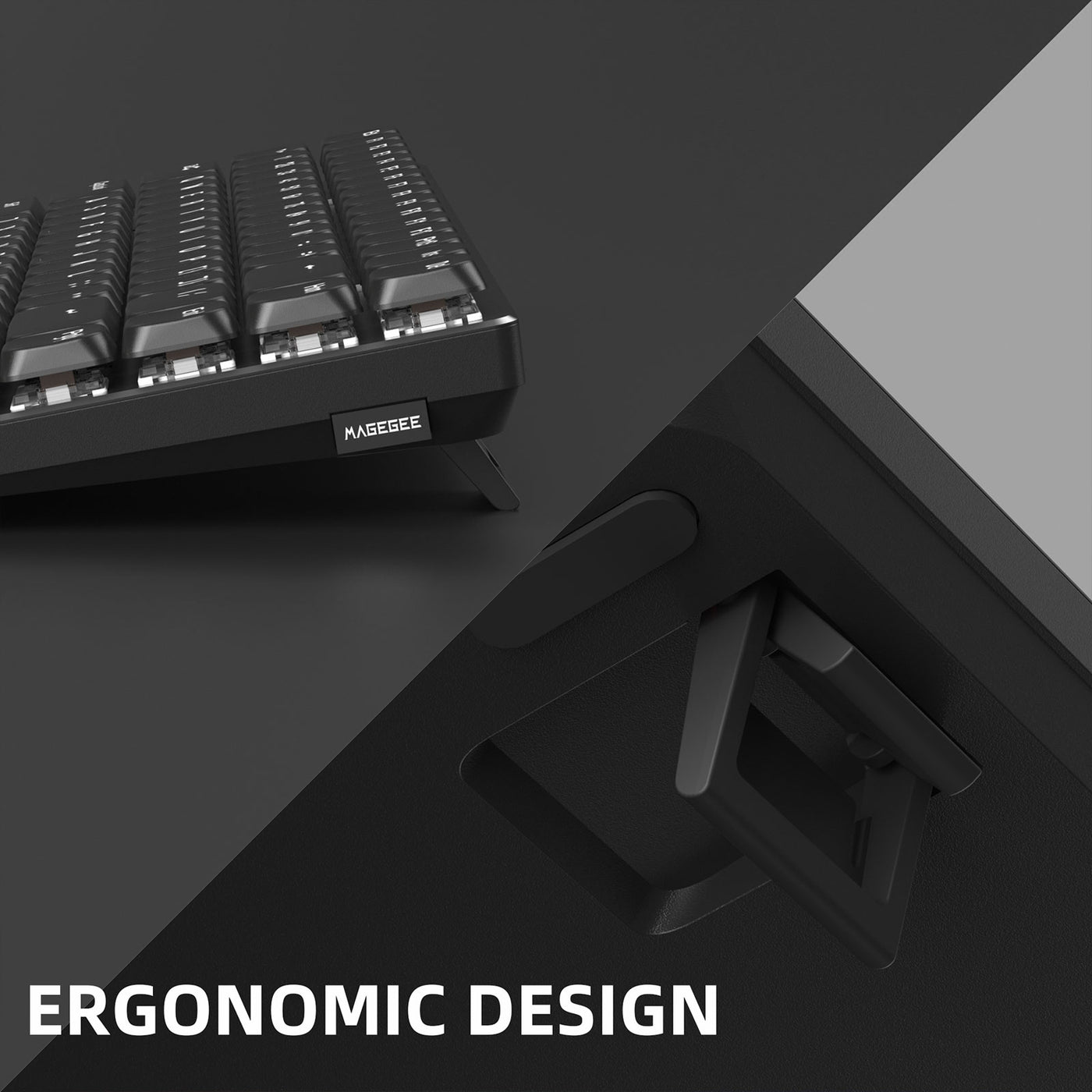 Moon84 Black Wireless Mechanical Keyboard (3000mAh) – MageGee